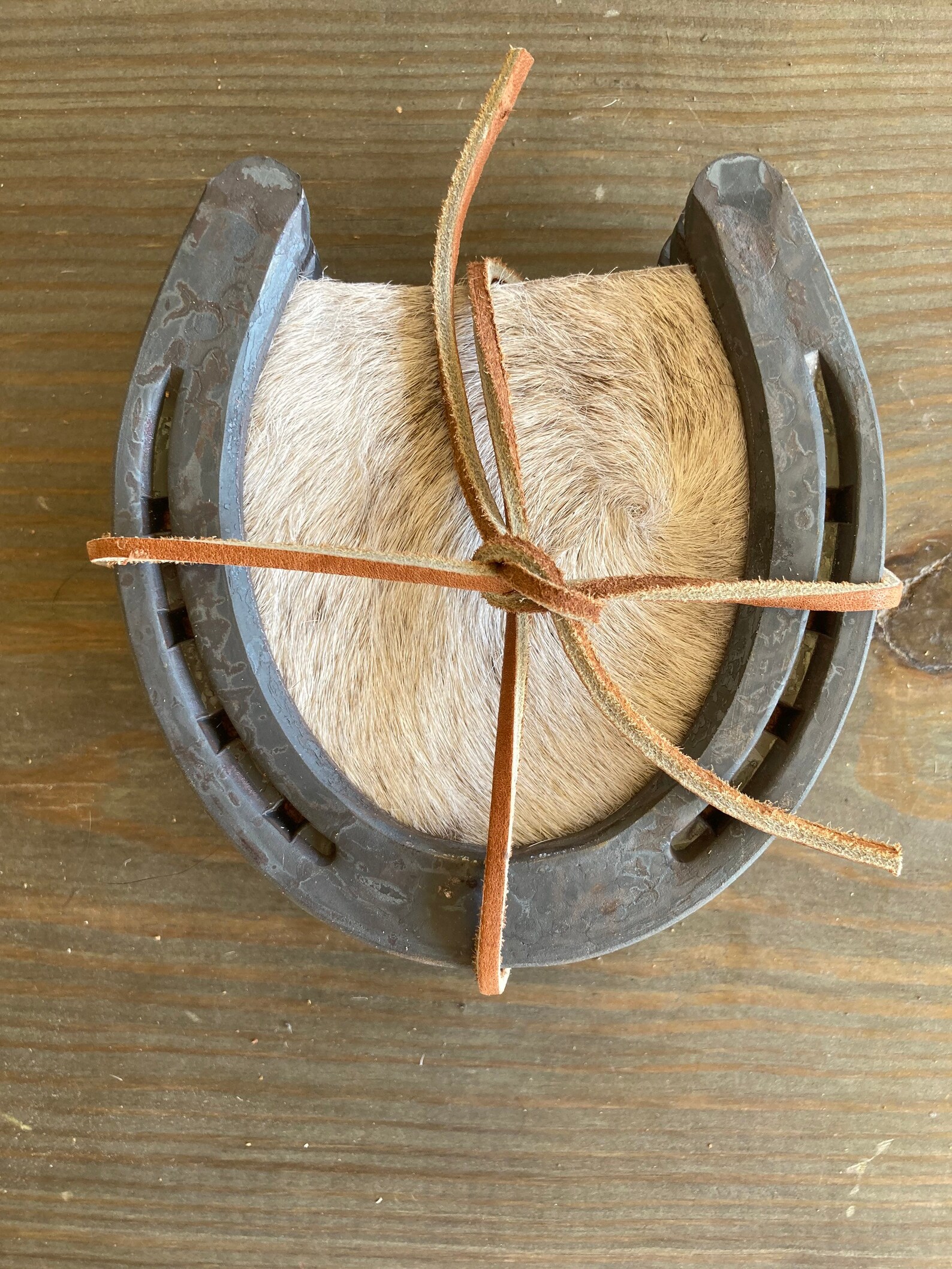 Coasters / Bar / Horseshoes / Cowhide / Leather / Horseshoe Coasters ...