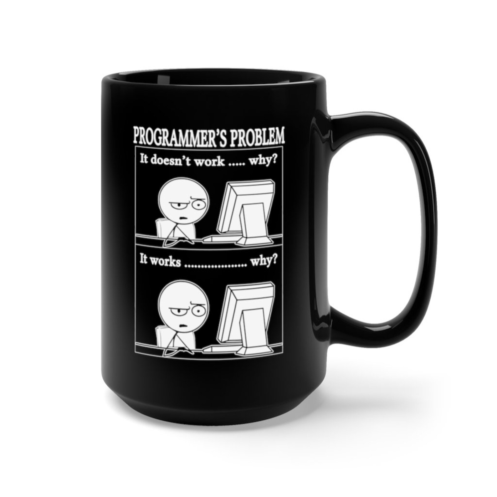 Funny Programmer Mug 15oz Black Coding Mug Funny Geek Mug Etsy