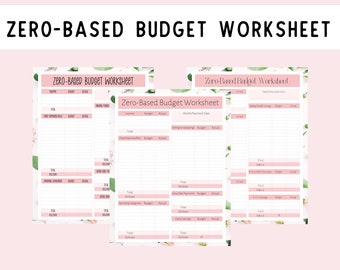 Zero Balance Budget Worksheet - Etsy