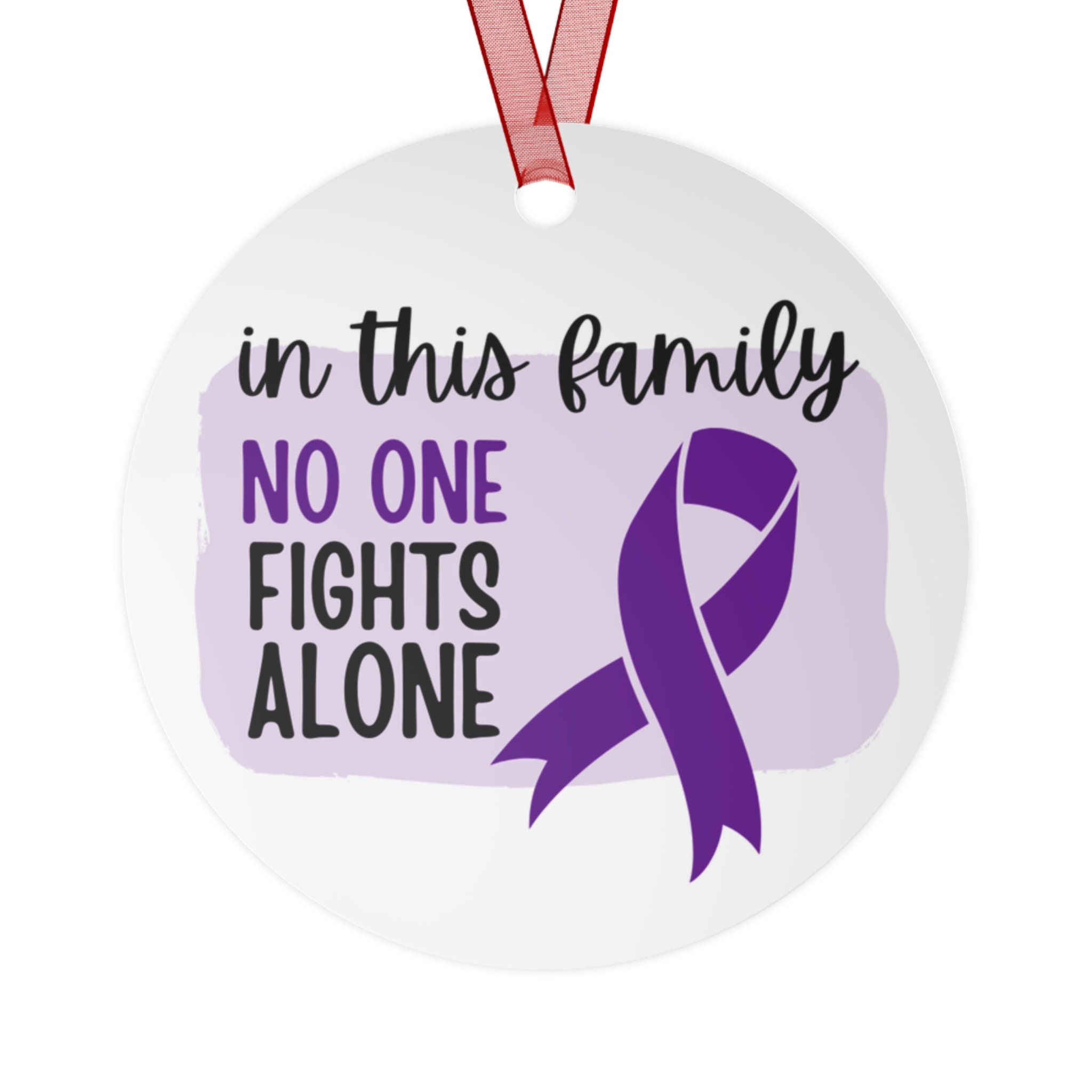 Chiari Malformation Purple Ribbon Awareness Ornament -in This Family No ...