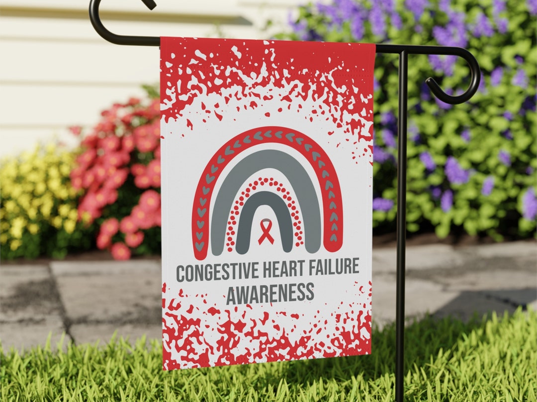Congestive Heart Failure Awareness Garden Flag | Welcome Sign | New ...