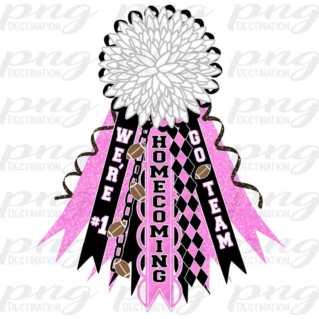 Pink Homecoming Mum Png/white Black Pink/white Flower Mum/shirt Mum ...
