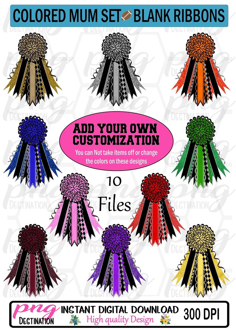 Blank "colored Flower" Customizable Mum Set PNG/10 File/shirt Mum ...