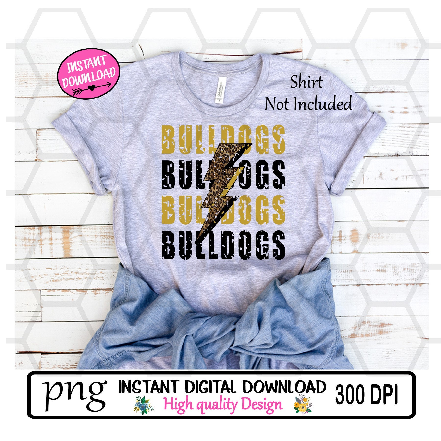 Bulldogs Leopard Lightning Bolt // School Spirit // Bulldogs Mascot ...