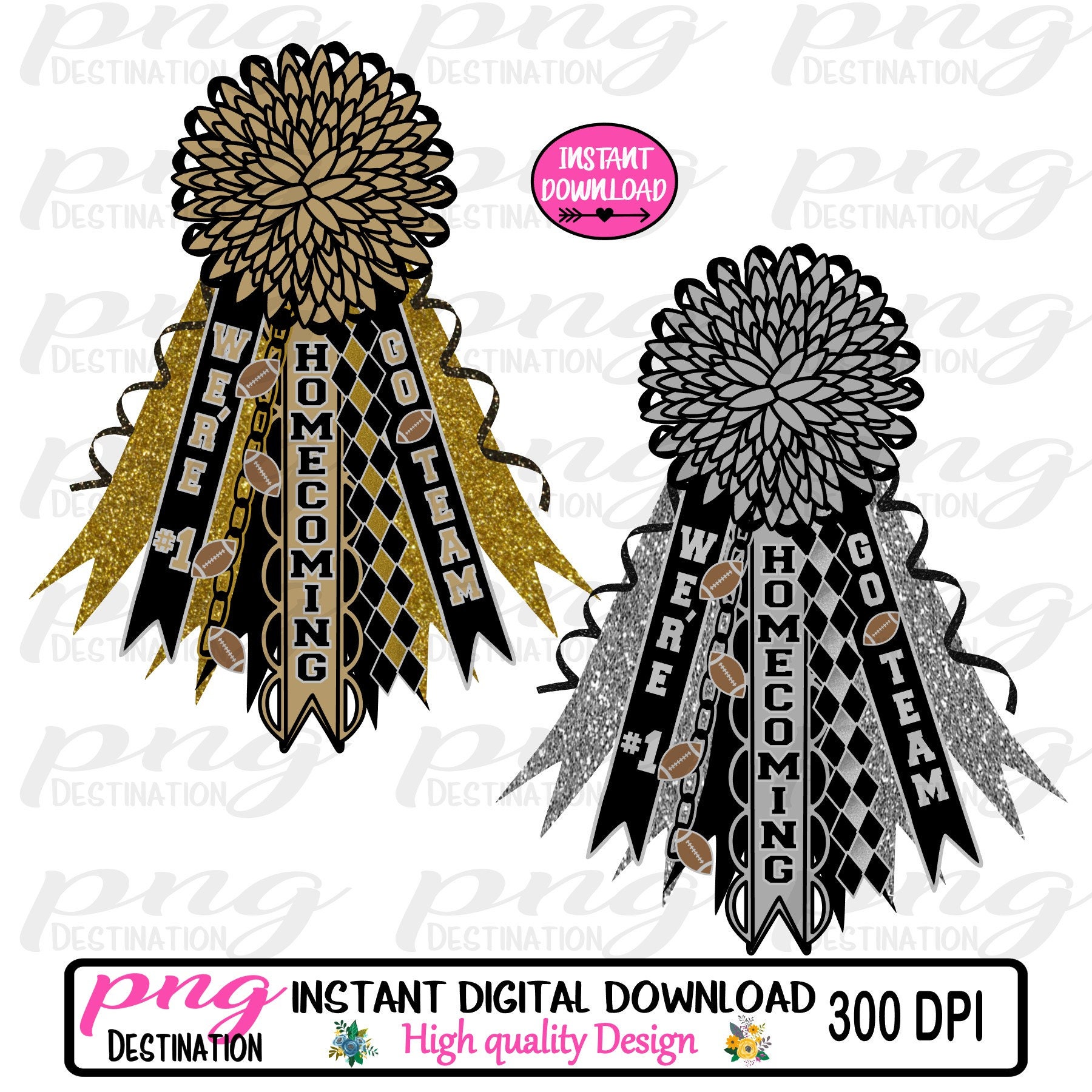 Homecoming Mum Set PNG/10 Files/bundle Set/colored Mum/team Set/shirt ...