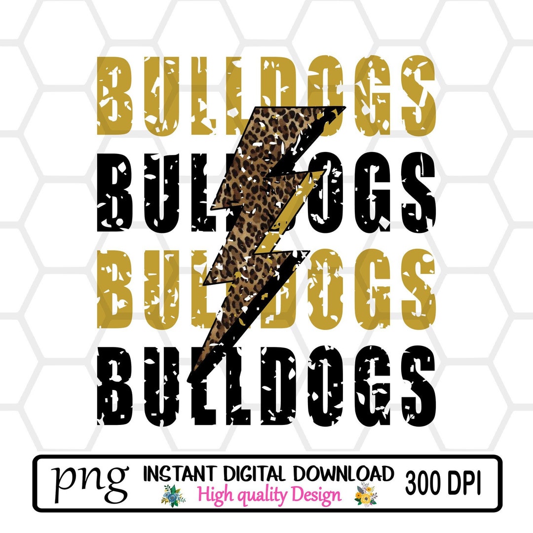 Bulldogs Leopard Lightning Bolt // School Spirit // Bulldogs Mascot ...