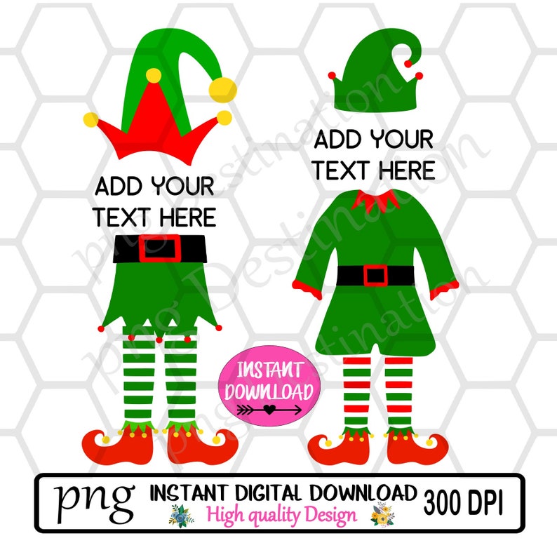 Christmas Elves, Boy/girl Elf Set, PNG INSTANT DOWNLOAD, Sublimation - Etsy