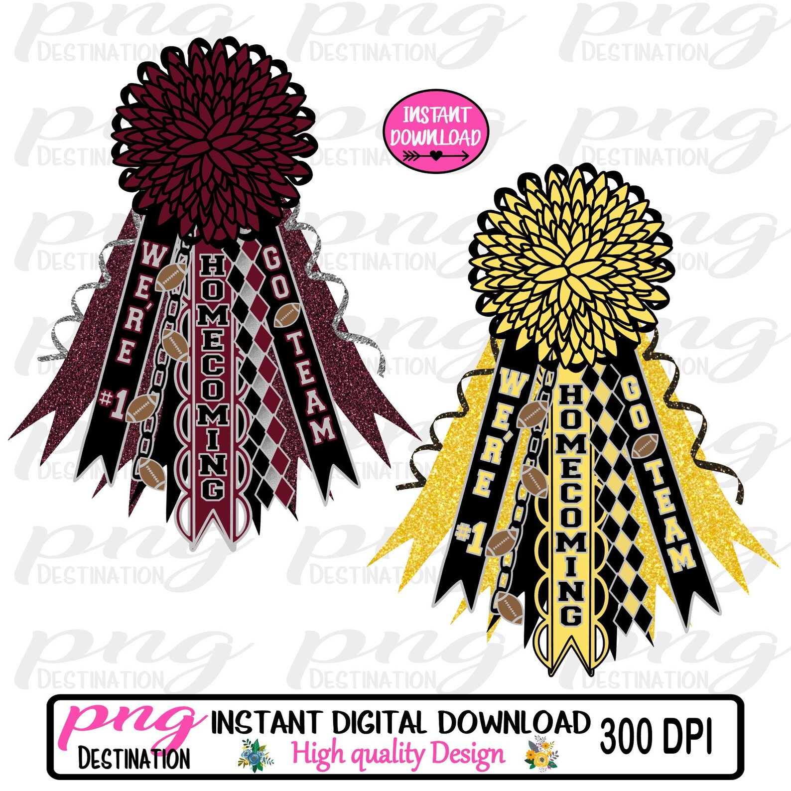 Homecoming Mum Set PNG/10 Files/bundle Set/colored Mum/team Set/shirt ...
