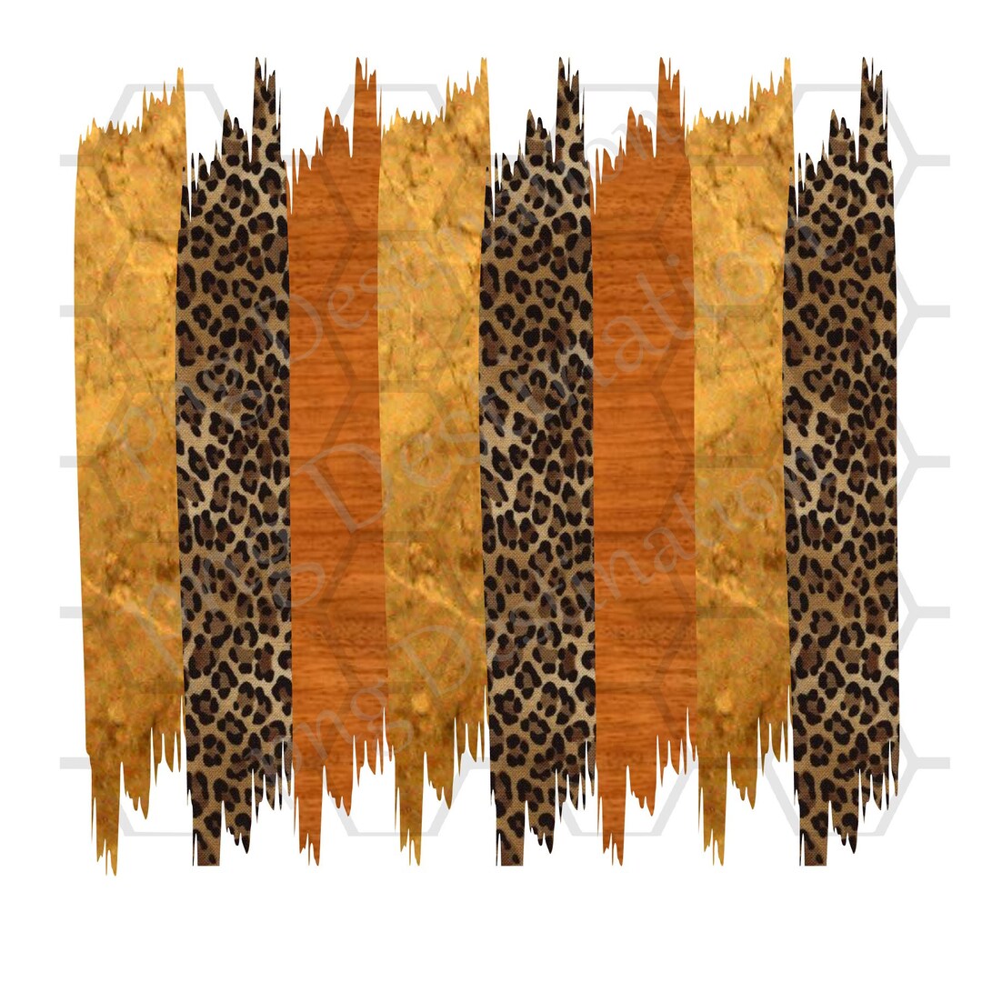 Gold Leopard Brush Stroke Design, PNG INSTANT DOWNLOAD, Sublimation - Etsy