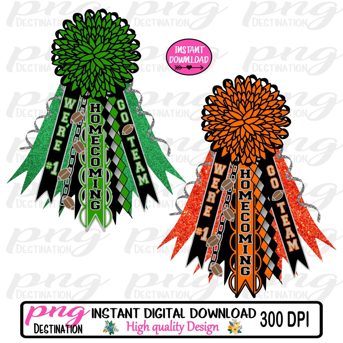 Homecoming Mum Set PNG/10 Files/bundle Set/colored Mum/team Set/shirt ...