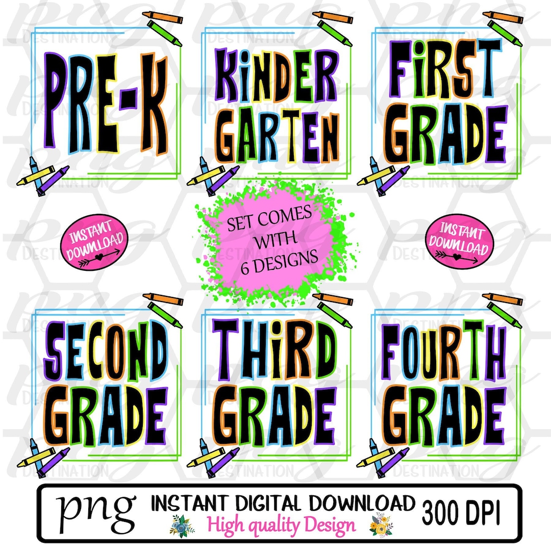 Pre K Thru Fourth // Grade School Bundle Pack//back to School// Crayon ...