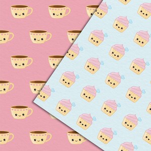 Sweet Treats Digital Papers, Sweets Patterns, Cute Desserts, Seamless ...