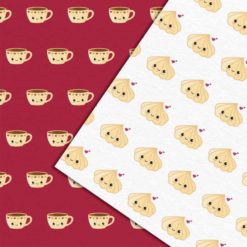 Sweet Treats Digital Papers, Sweets Patterns, Cute Desserts, Seamless ...