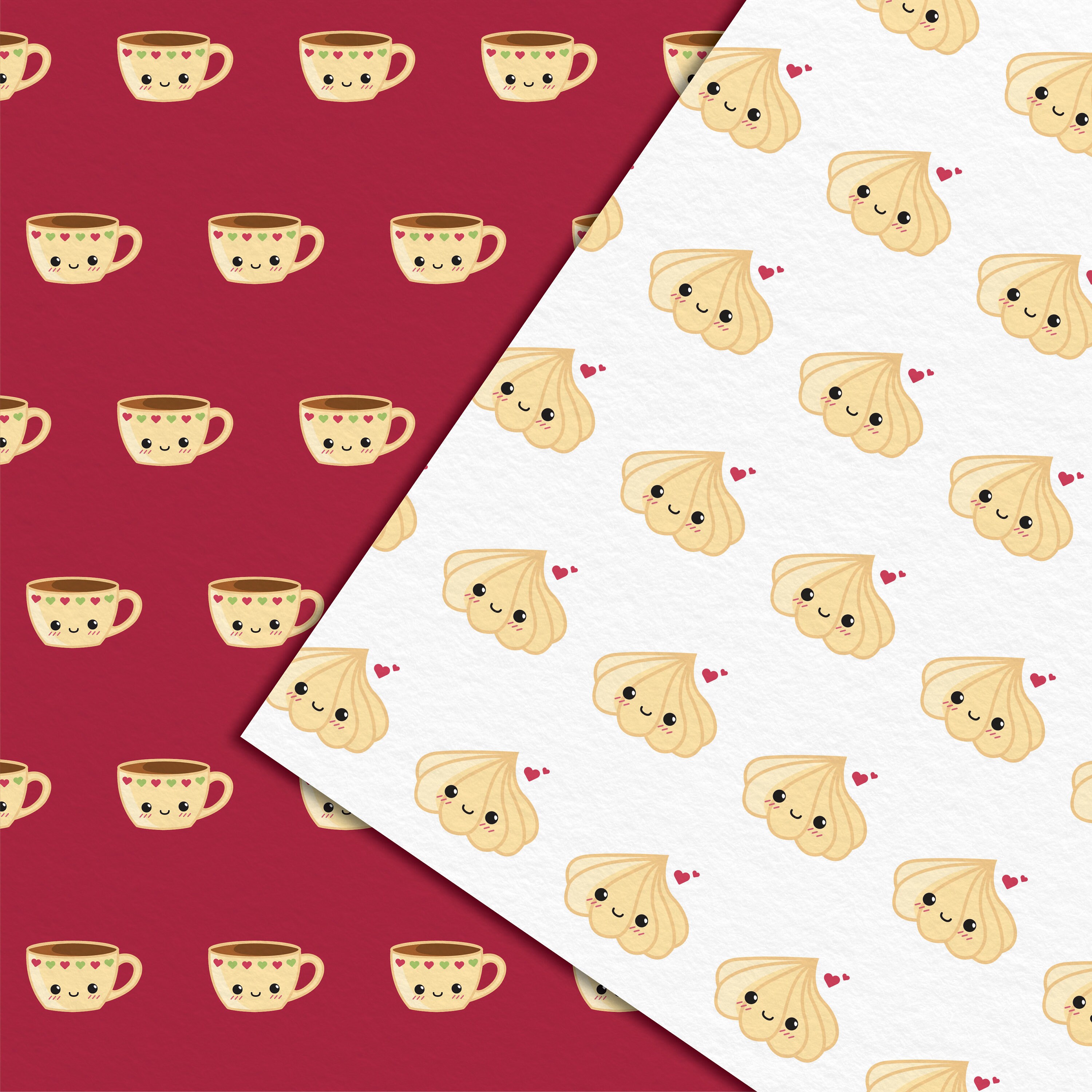 Sweet Treats Digital Papers, Sweets Patterns, Cute Desserts, Seamless ...