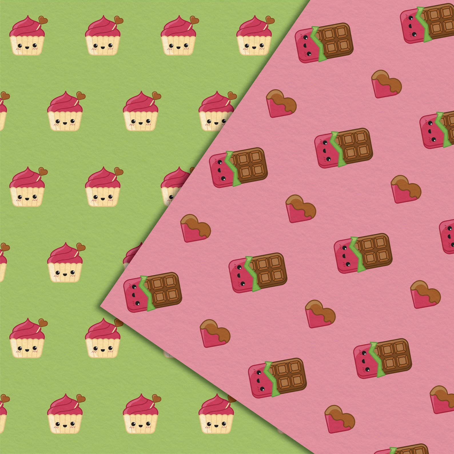 Sweet Treats Digital Papers, Sweets Patterns, Cute Desserts, Seamless ...