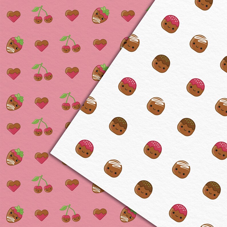 Sweet Treats Digital Papers, Sweets Patterns, Cute Desserts, Seamless ...