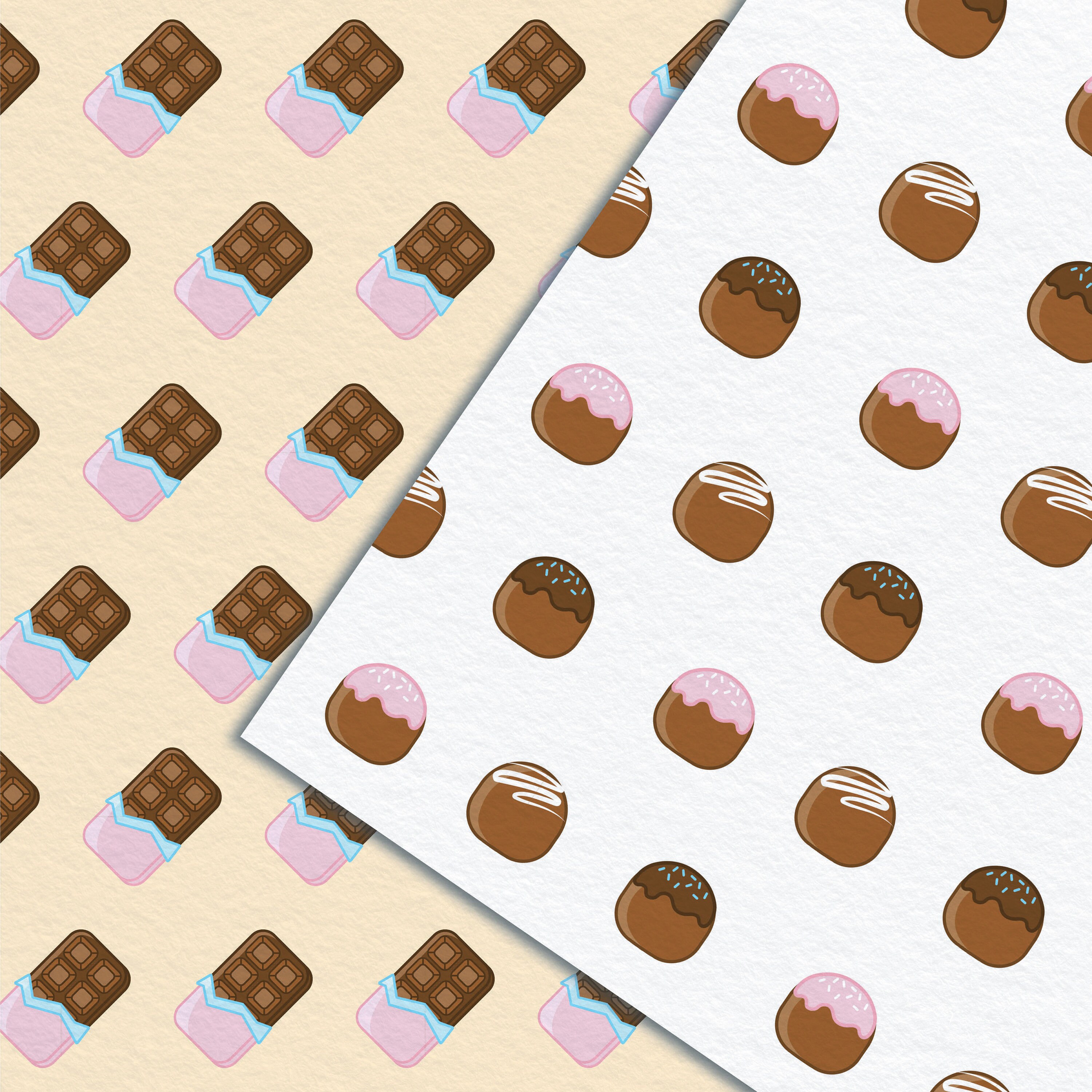 Sweet Treats Digital Papers, Sweets Patterns, Cute Desserts, Seamless ...