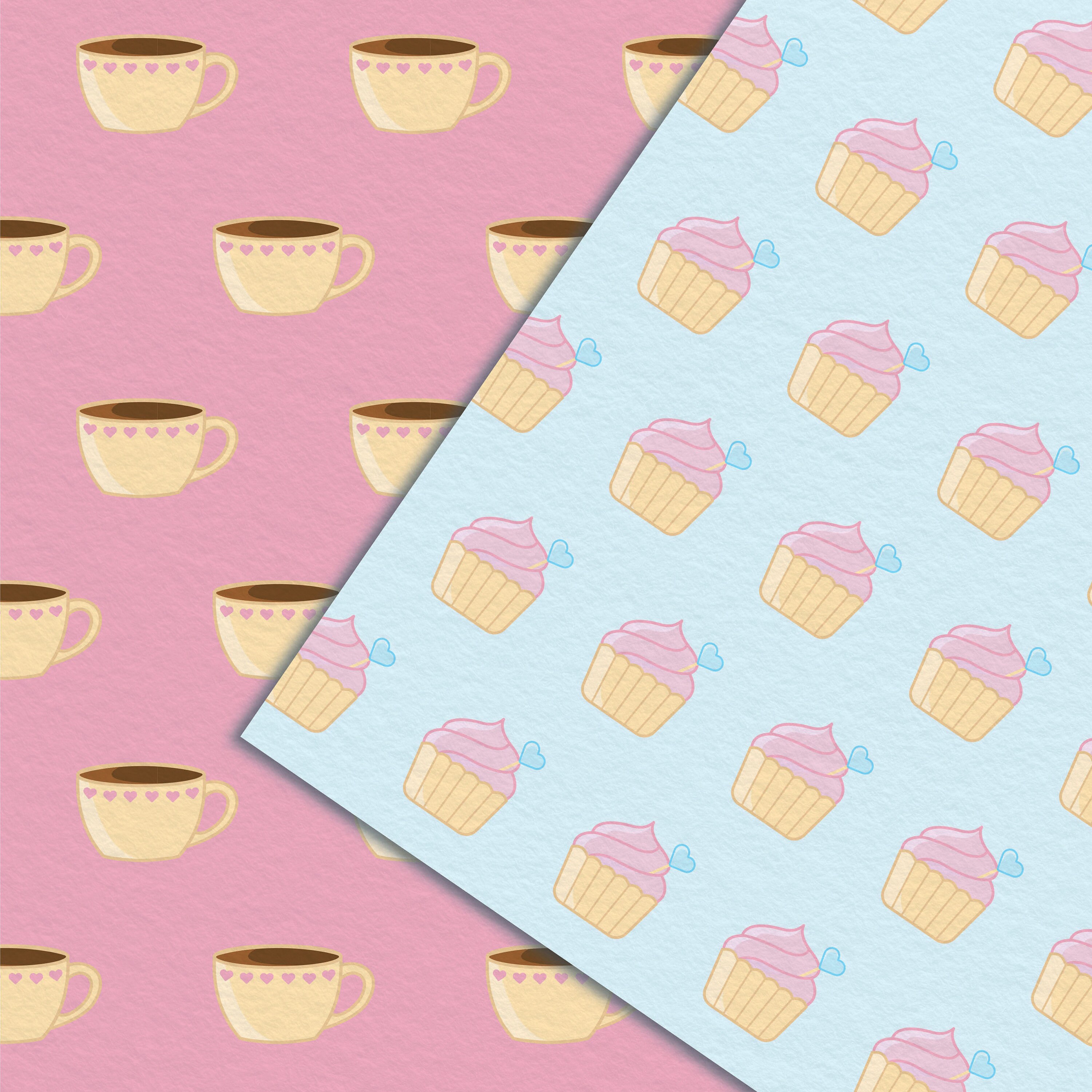 Sweet Treats Digital Papers, Sweets Patterns, Cute Desserts, Seamless ...