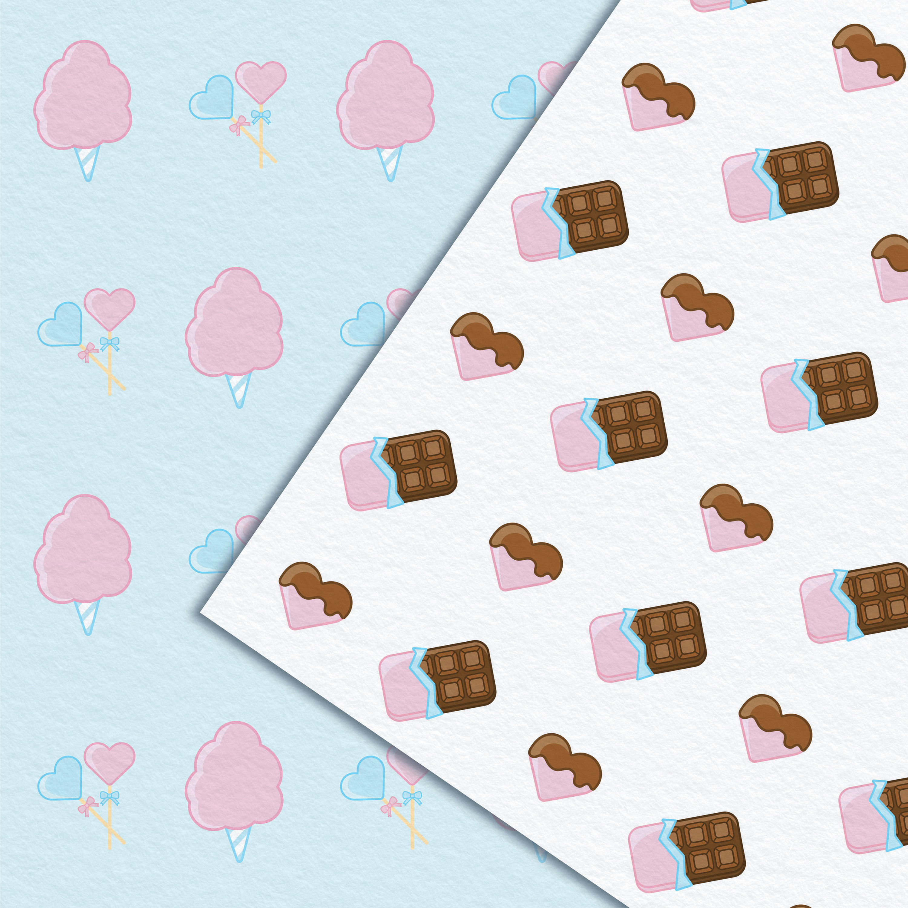 Sweet Treats Digital Papers, Sweets Patterns, Cute Desserts, Seamless ...