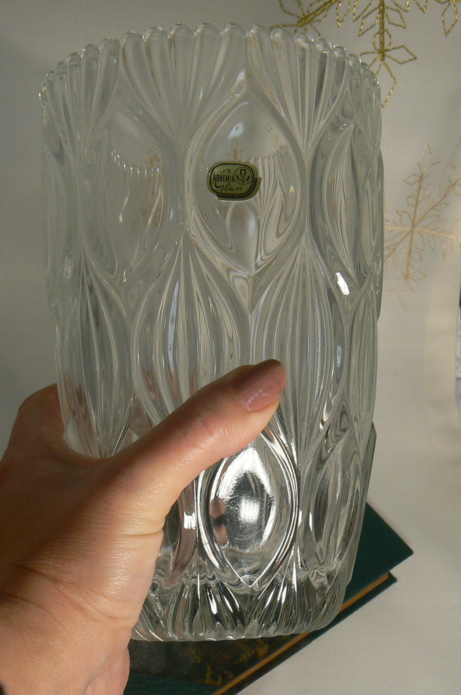Vintage Sklo Union Large Art Glass Vase Czech Bohemian | Etsy