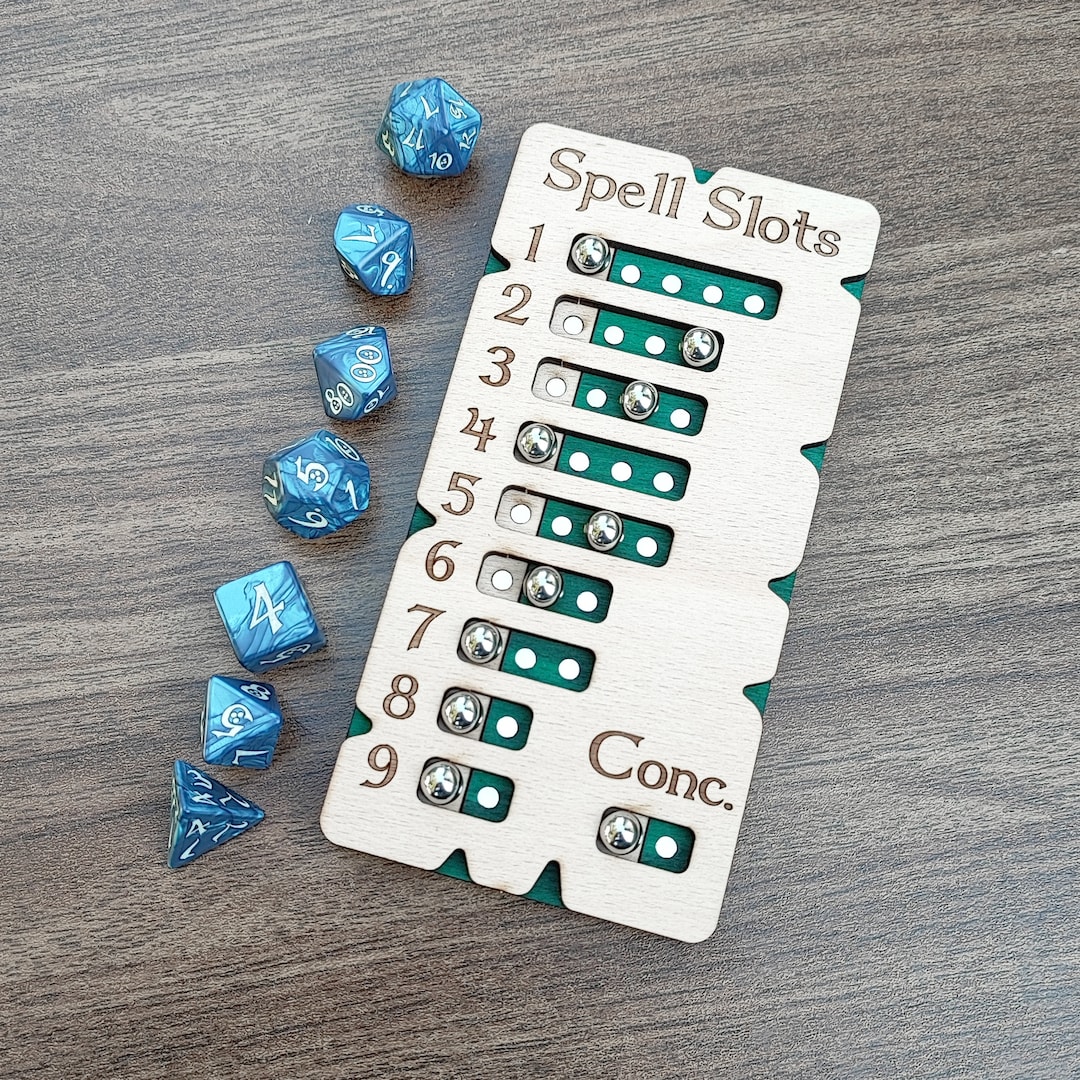 Dungeons and Dragons Spell Slot Tracker Dnd Wood / Magnetic - Etsy UK
