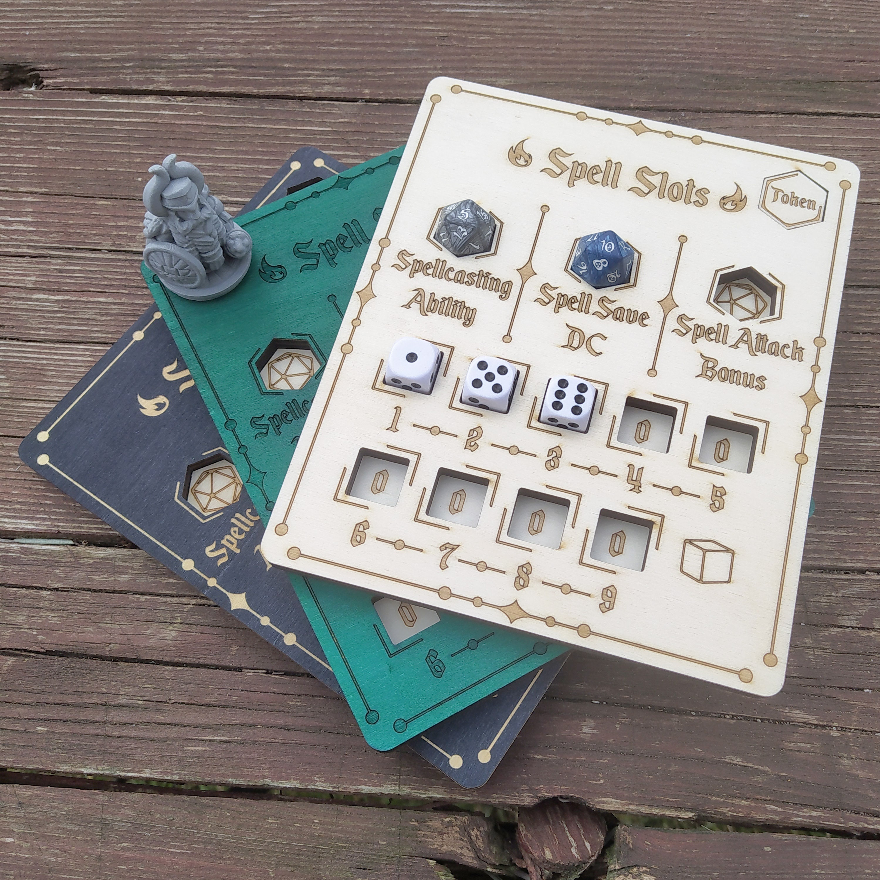 D&D Spell Slot Tracker 7 different colors Dungeons and | Etsy