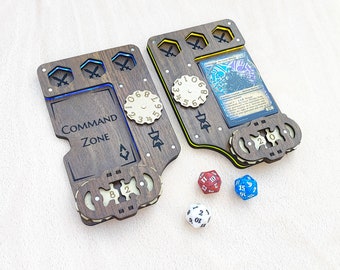 MTG Command Zone Tray With Life Spinner 3D Printed EDH Commander Tray ...