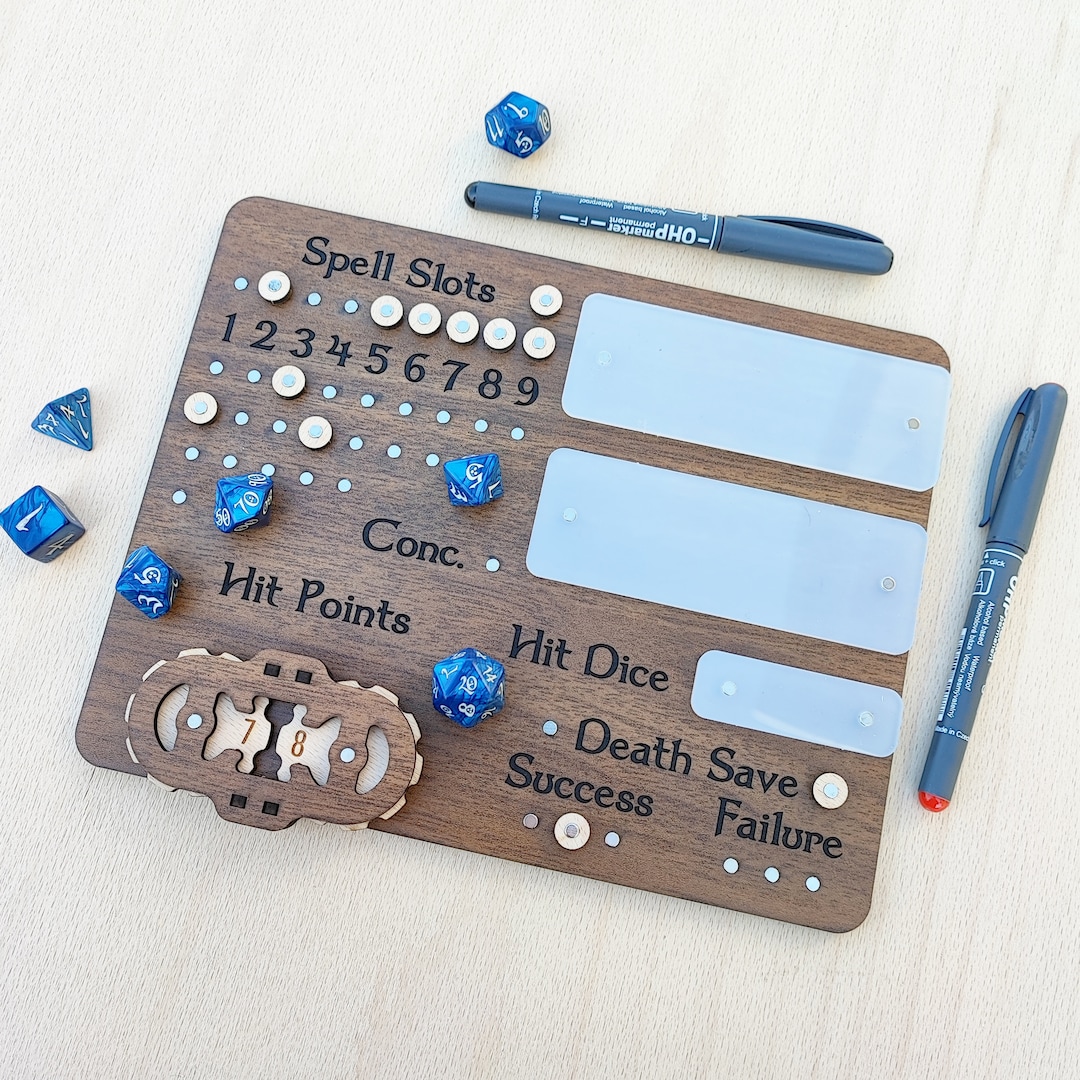 Buy Dnd Magnetic Combat Dashboard Dungeons and Dragons Player Gift ...