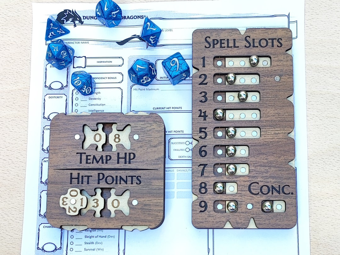 Dungeons and Dragons Tracker Set - Dnd Accessories - HP Tracker and ...