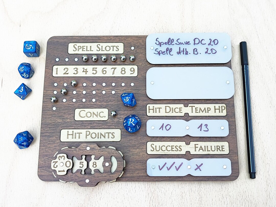 Dungeons and Dragons Dashboard - Gift for Dnd Players - Writable and ...