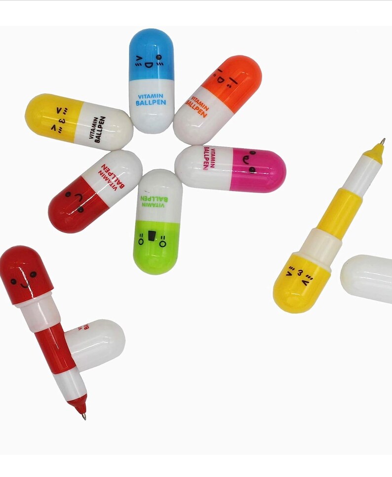 Super Cute Capsule Pens Pharmacy Gifts Capsule Shaped Cute - Etsy