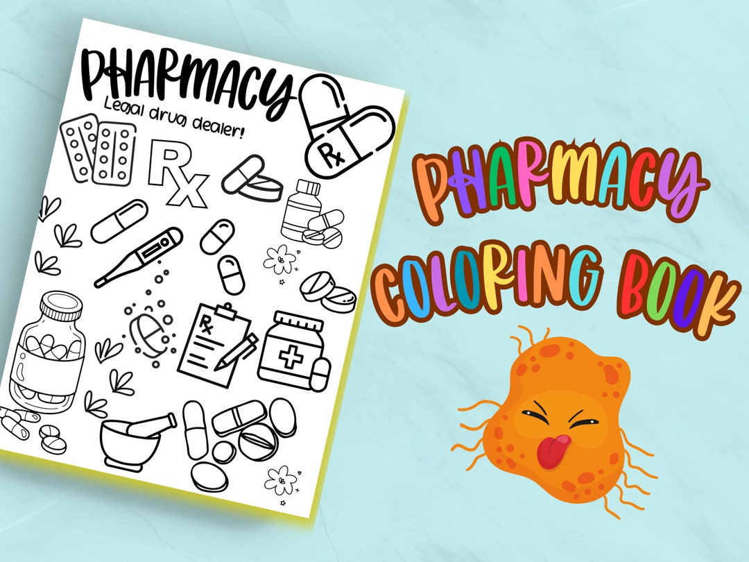 Pharmacy Coloring Book| Digital Download | Printable | Itsdricaaa - Etsy