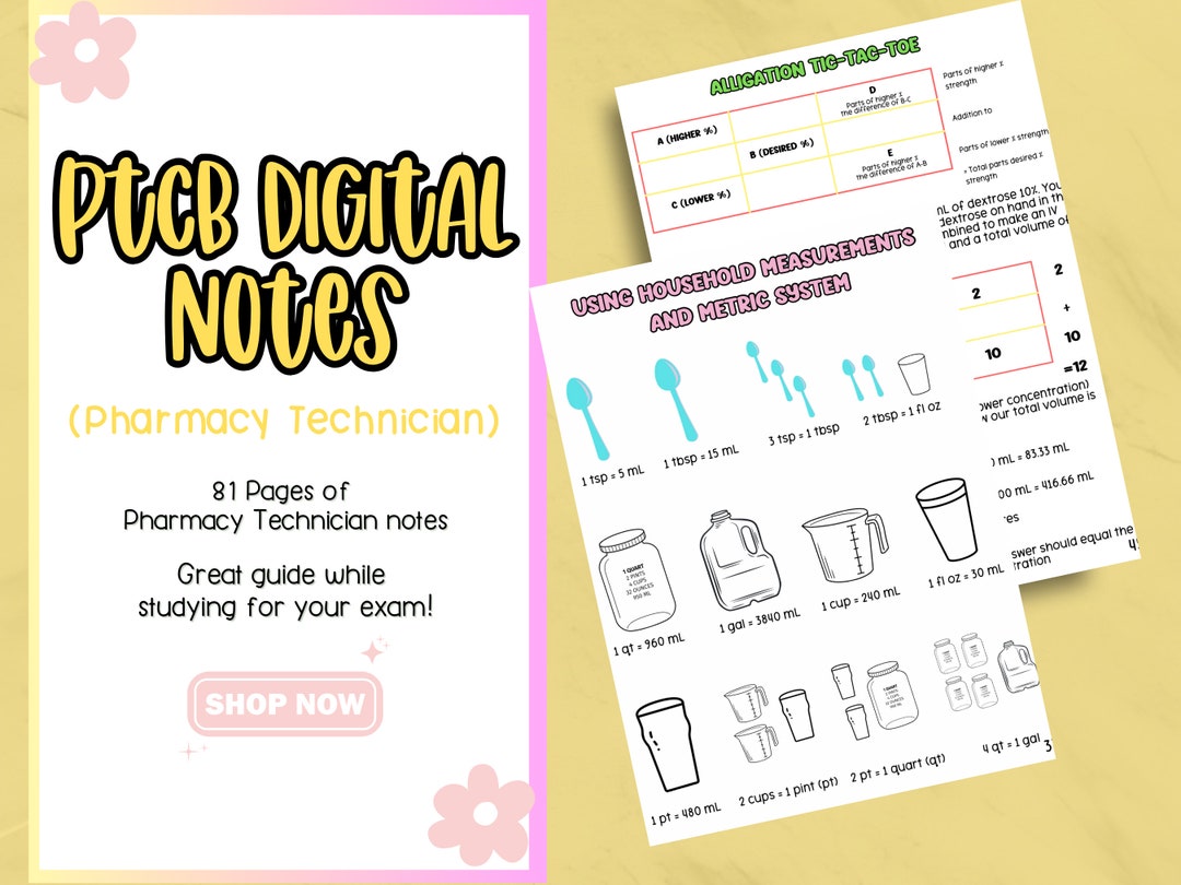 PHARMACY DIGITAL BUNDLE | Pharmacy Technician Notes | Top 200 Drugs ...