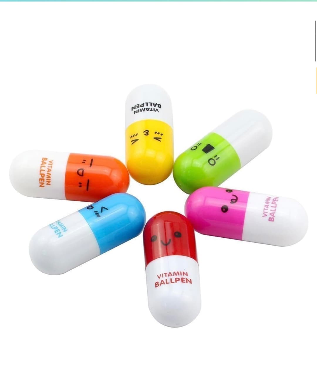 Super Cute Capsule Pens| Pharmacy Gifts| Capsule Shaped Cute Cartoon| 5 ...