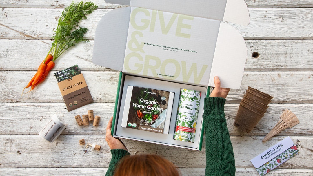 Organic Home Garden Gift Set - Vegetable Garden Kit + All Purpose ...