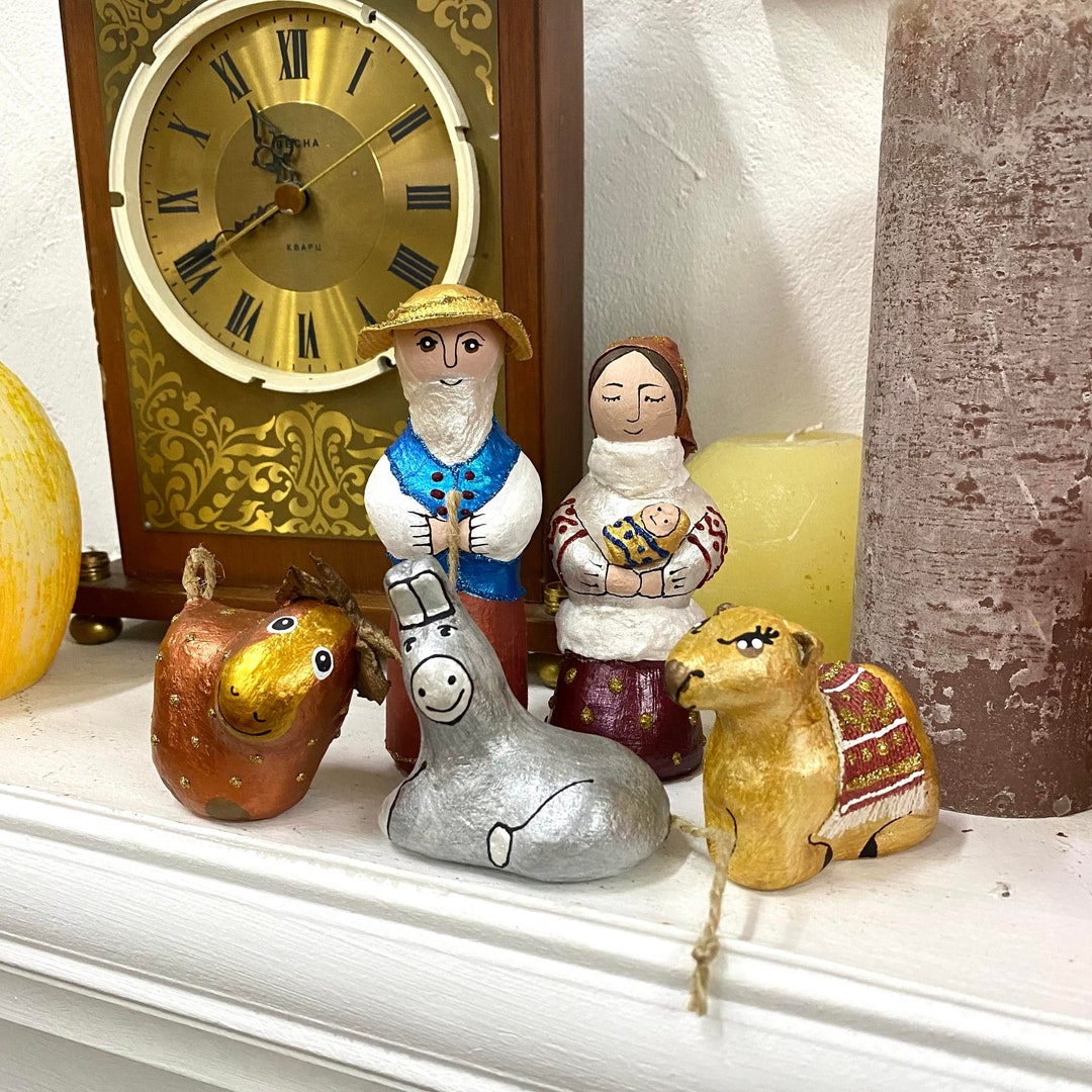 Xmas Nativity Set for Holiday Decor Nativity Set Figurines Ukrainian ...