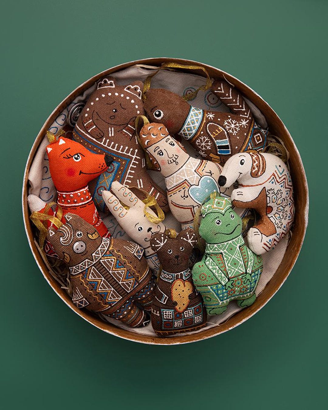 The Mitten Fairy Tale in a Handmade Box Textile Toys Eco Brand ...