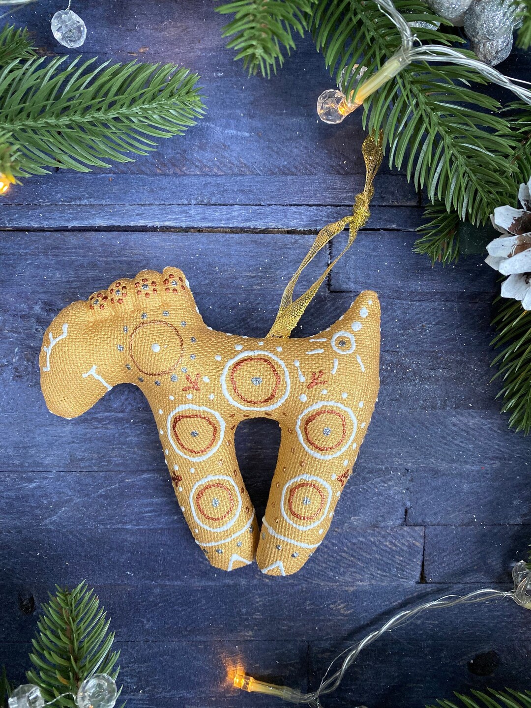 Golden Christmas Goat Christmas Tree Decoration Eco-friendly Christmas ...