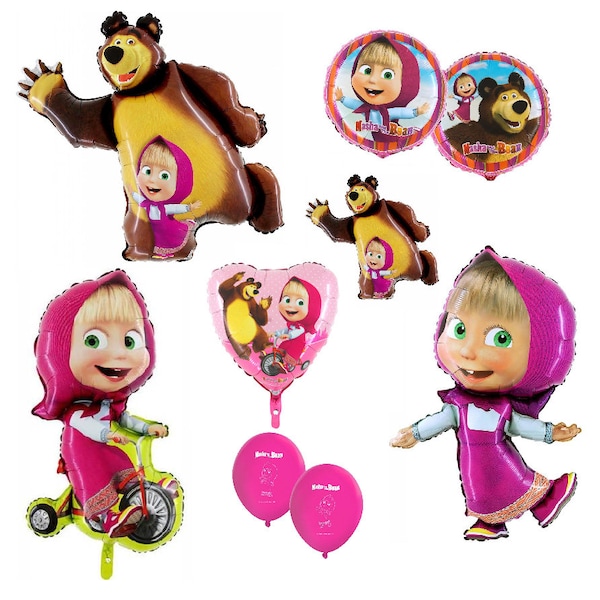 Masha and the Bear Party Supplies - Etsy