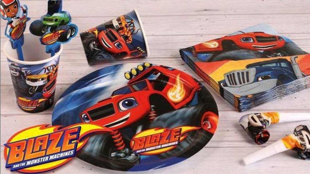 BLAZE Party Supplies Tableware Decor Plates Napkins Cups Tablecover ...