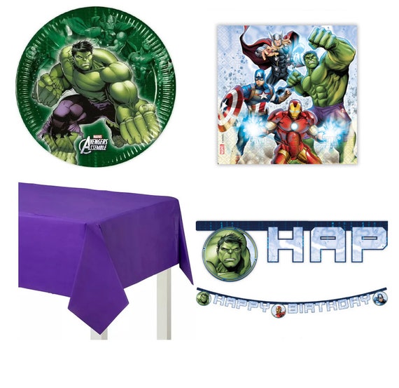 Hulk Avengers Party Supplies Tableware Decor Plates Napkins - Etsy