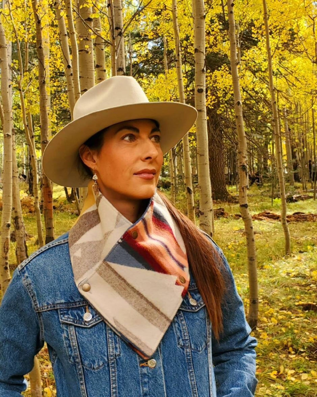 Women's Western Wool Cowl, Wild Rag, Buckaroo Cowl, Winter Accessories ...