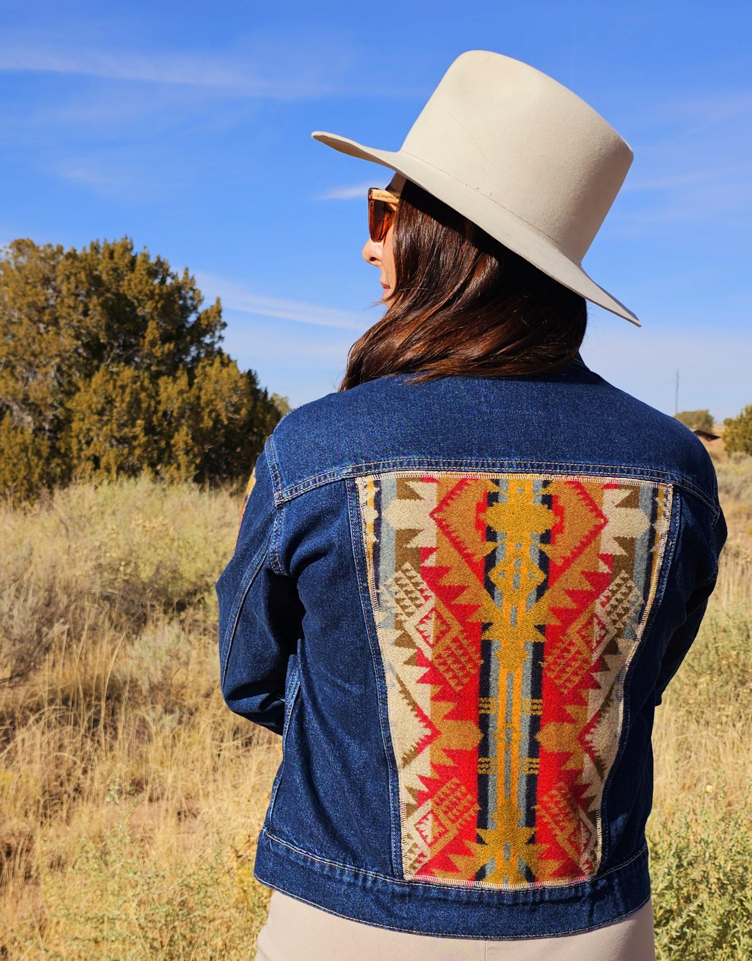 Western Denim Jacket, Upcycled Denim Jacket, Jean Jacket, Rodeo Jacket ...