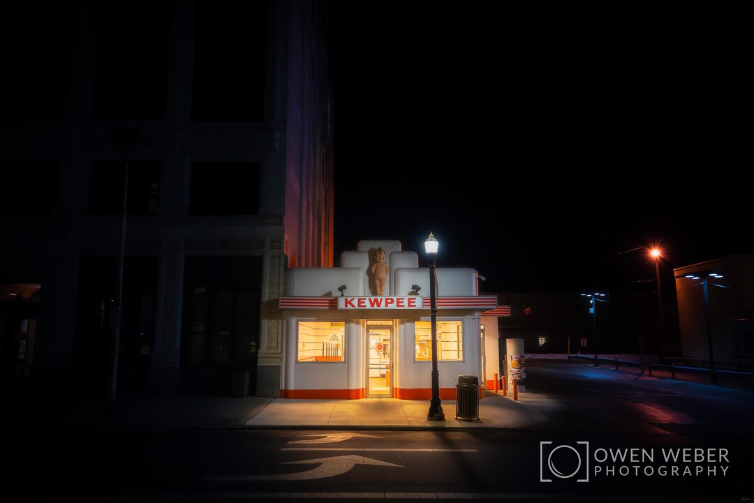 Vintage Kewpee Hamburgers Diner at Night Photography, Lima Ohio - Etsy