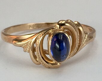 Blue Corundum Ring - Etsy