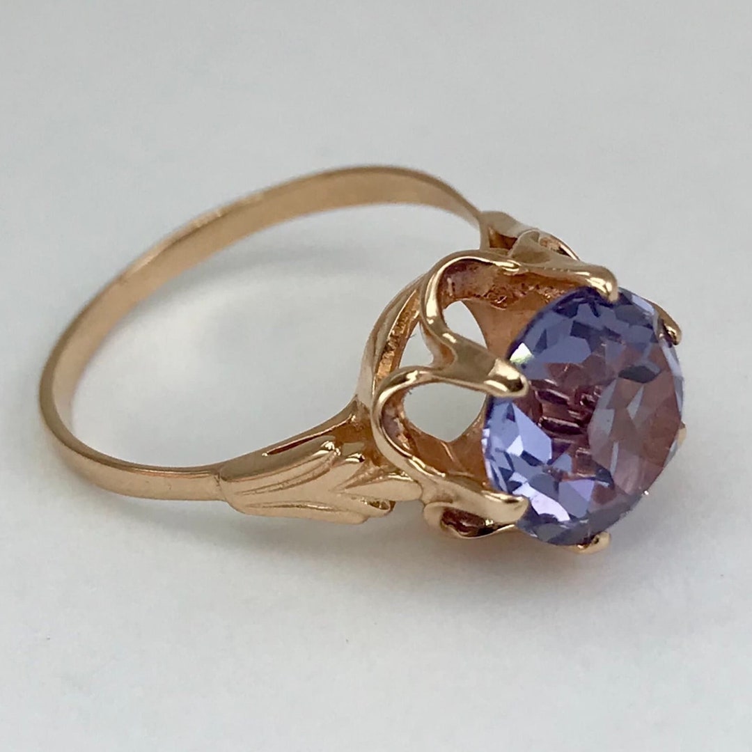 Vintage Original 583 Gold Ring 14k Rose Gold Ring - Etsy