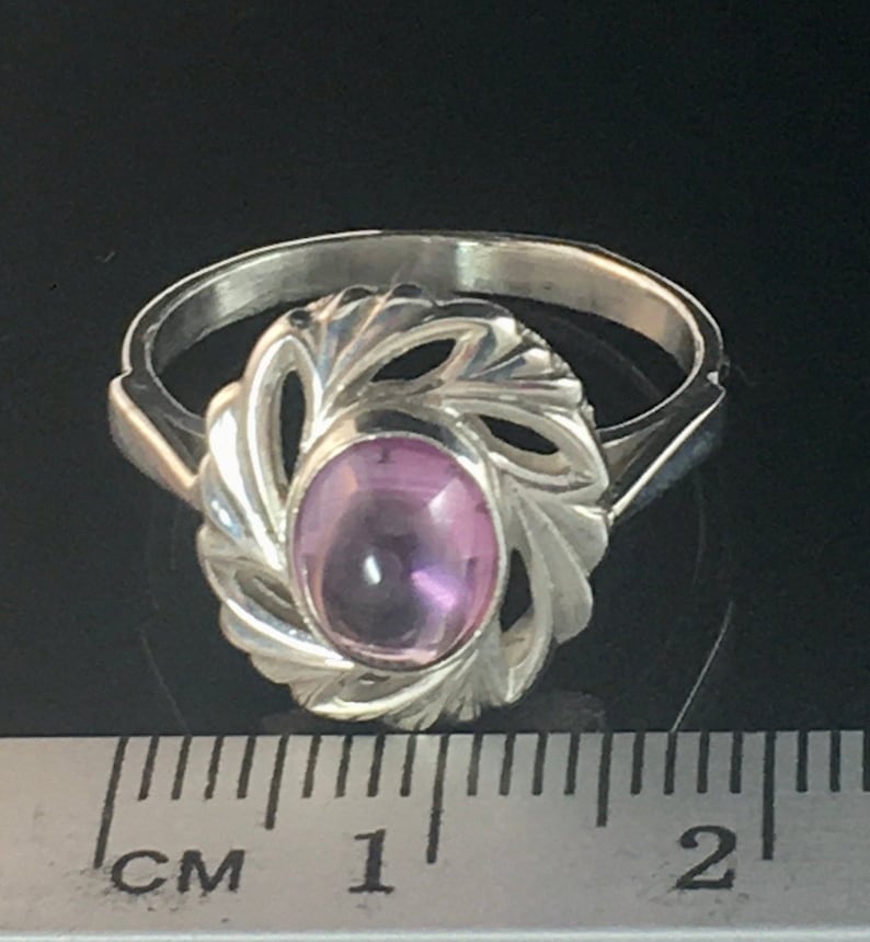 Vintage Original Soviet Silver 925 Ring With Amethyst USSR - Etsy