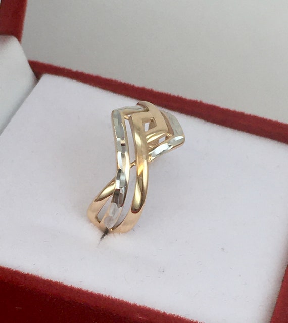 Vintage Original Rose and White Gold 585 14k Ring, 14… - Gem