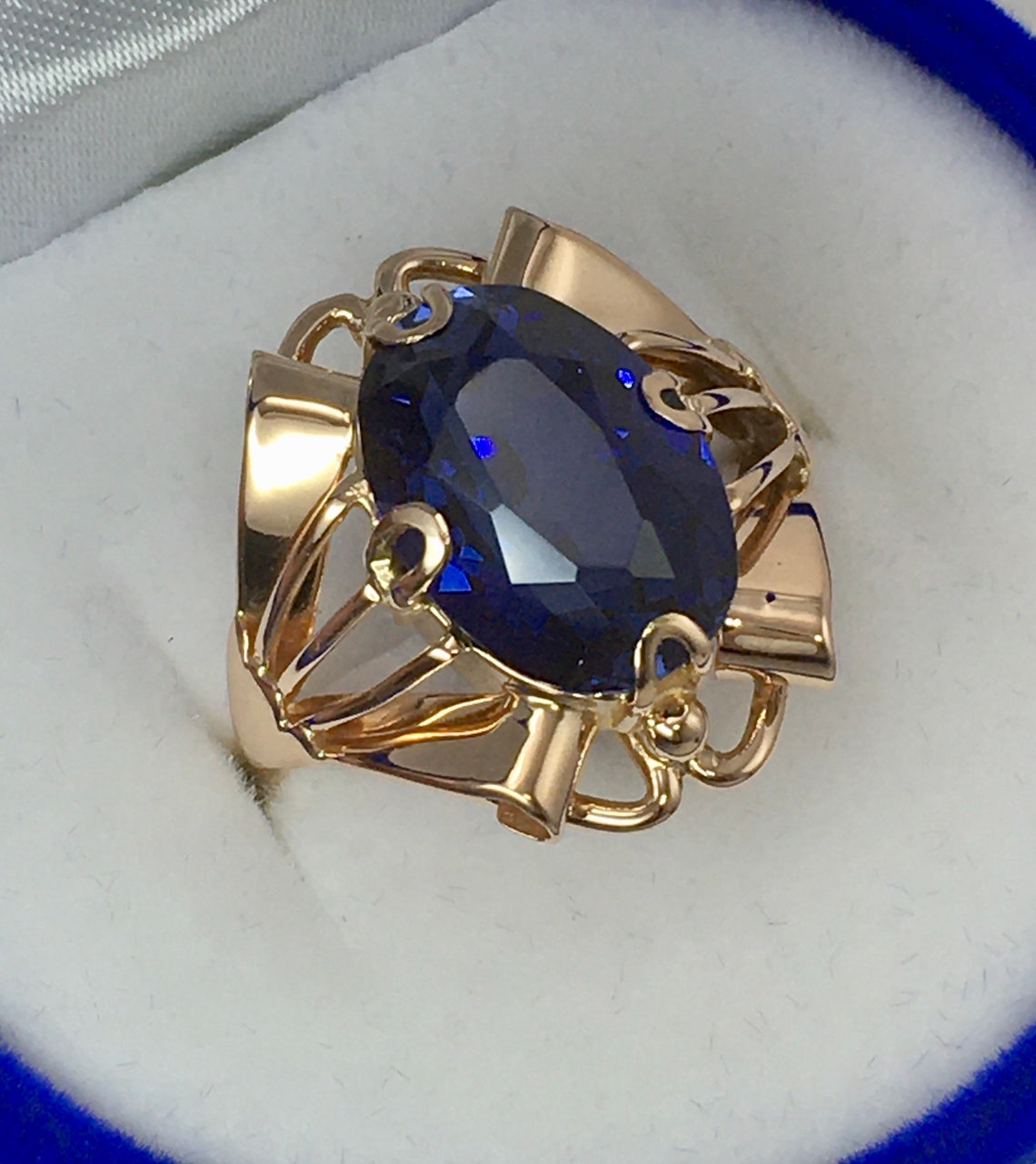 Vintage Original 583 Gold Ring Solid Gold 14k Corundum Ring - Etsy