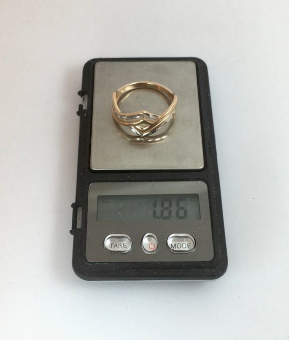 Vintage Original Rose and White Gold 585 14k Ring, 14… - Gem